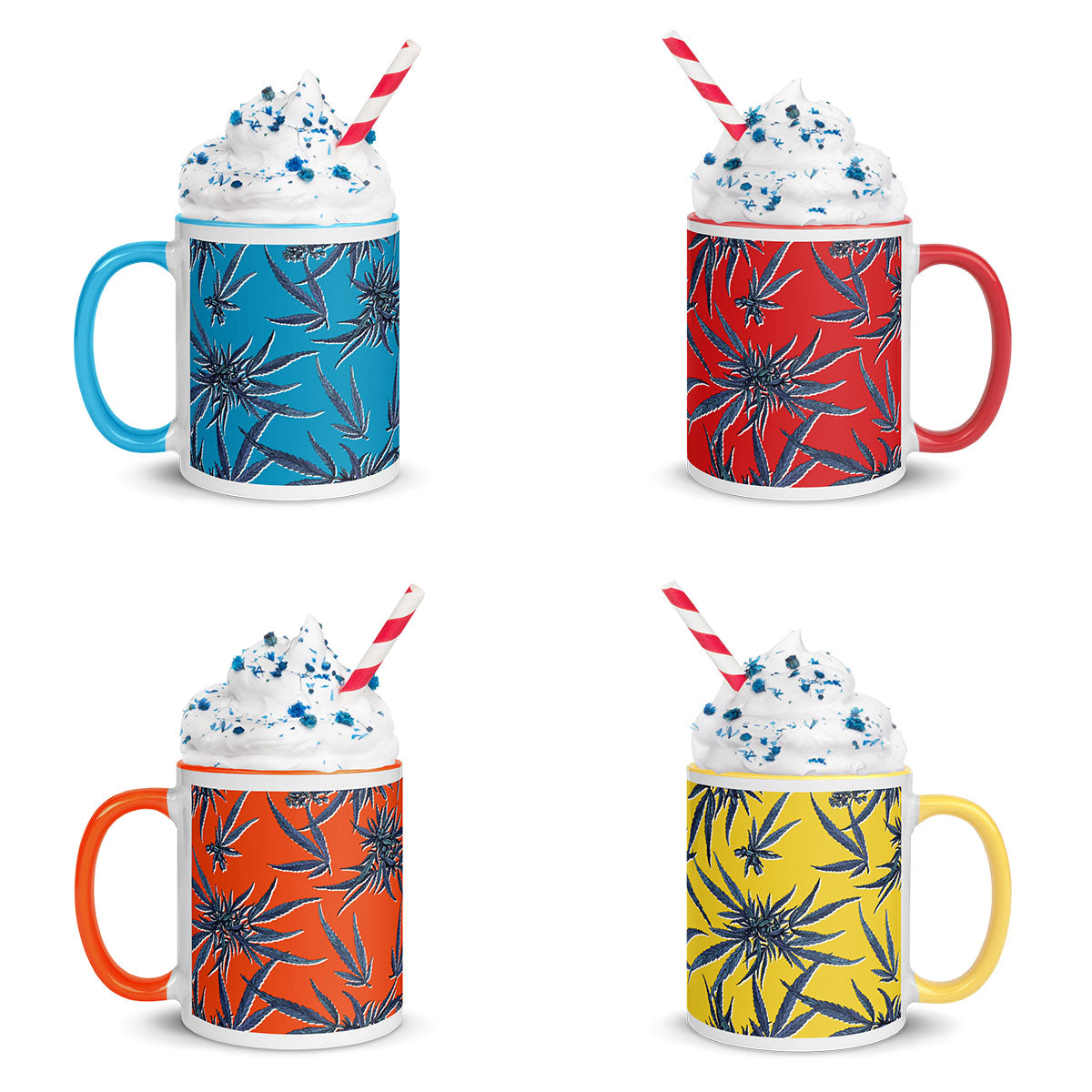 Botanical Art Mugs in 4 Colors – White Buffalo Spirit